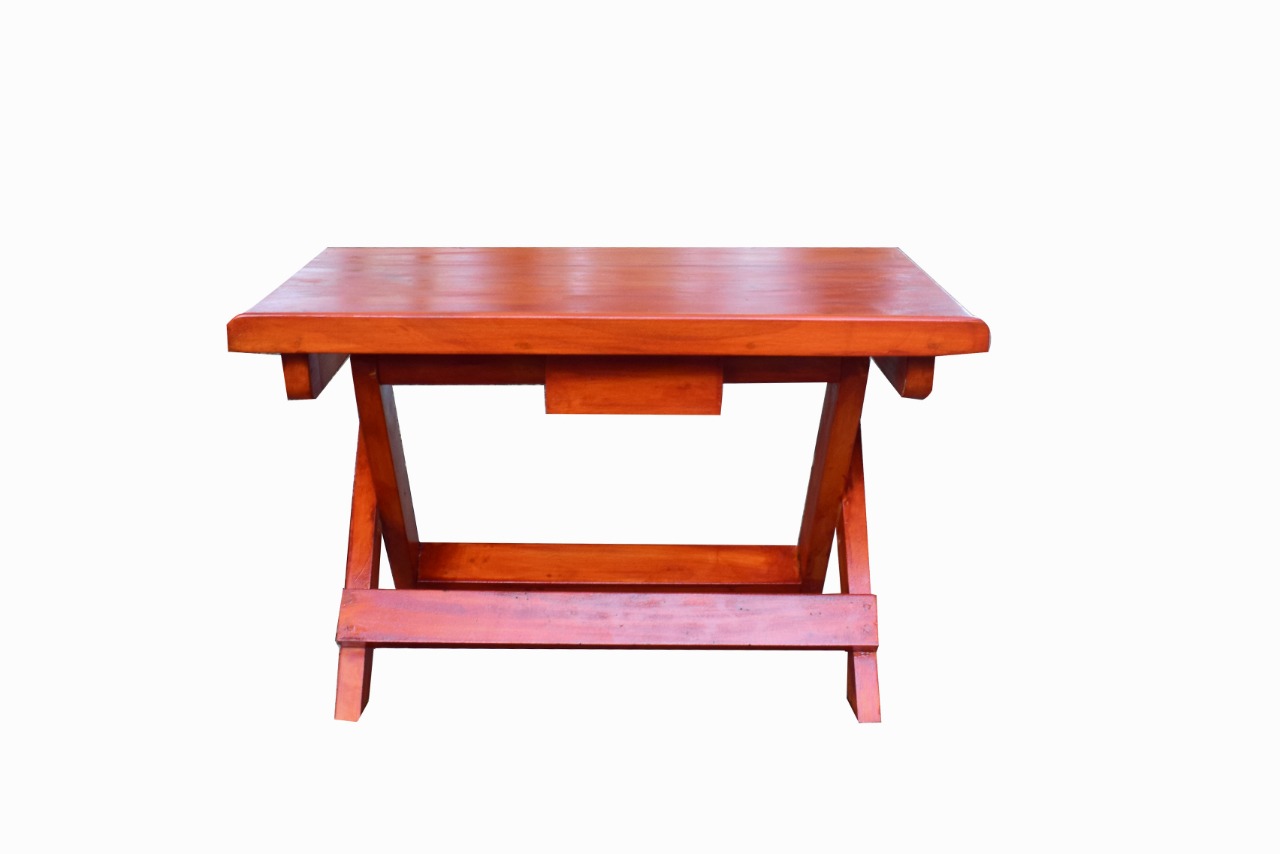 Wooden Folding And Portable Table With Cross Stand - UniShop