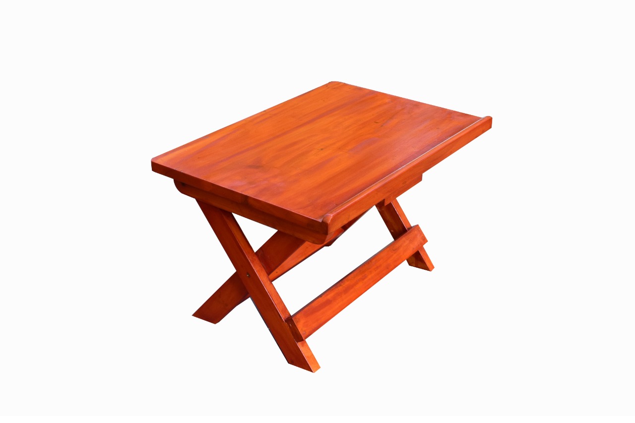Wooden Folding And Portable Table With Cross Stand - UniShop